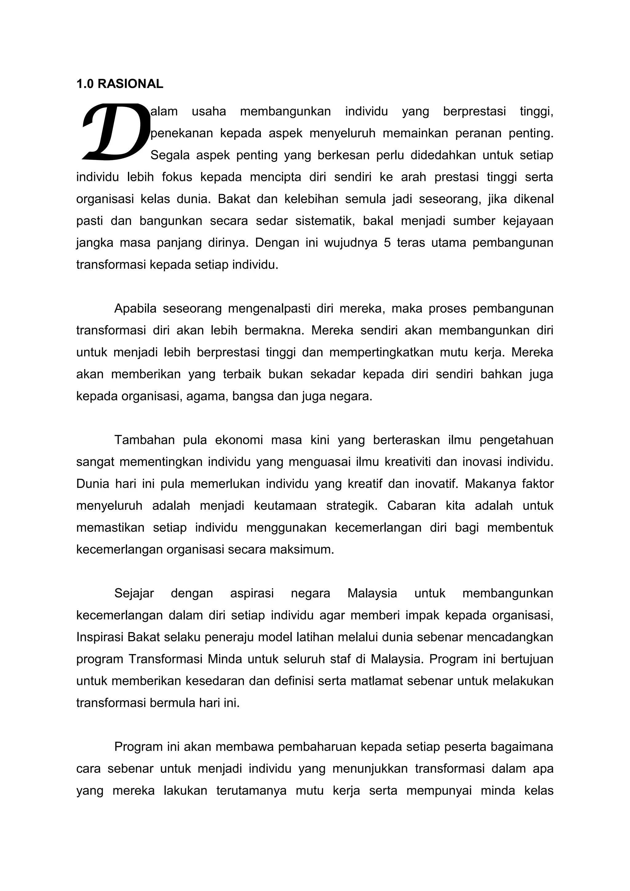 Program Transformasi Minda | PDF