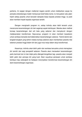 Program Transformasi Minda | PDF