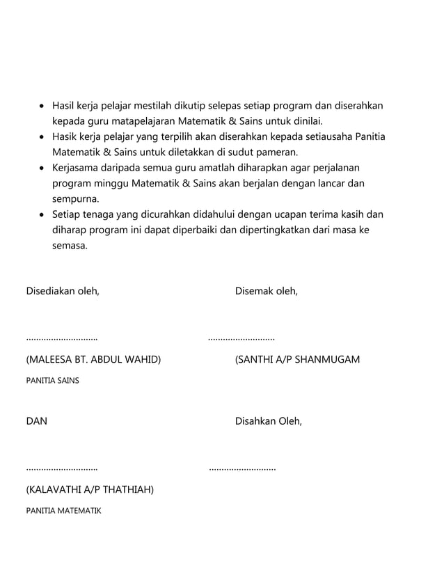 Kertas kerja program upsr | DOCX