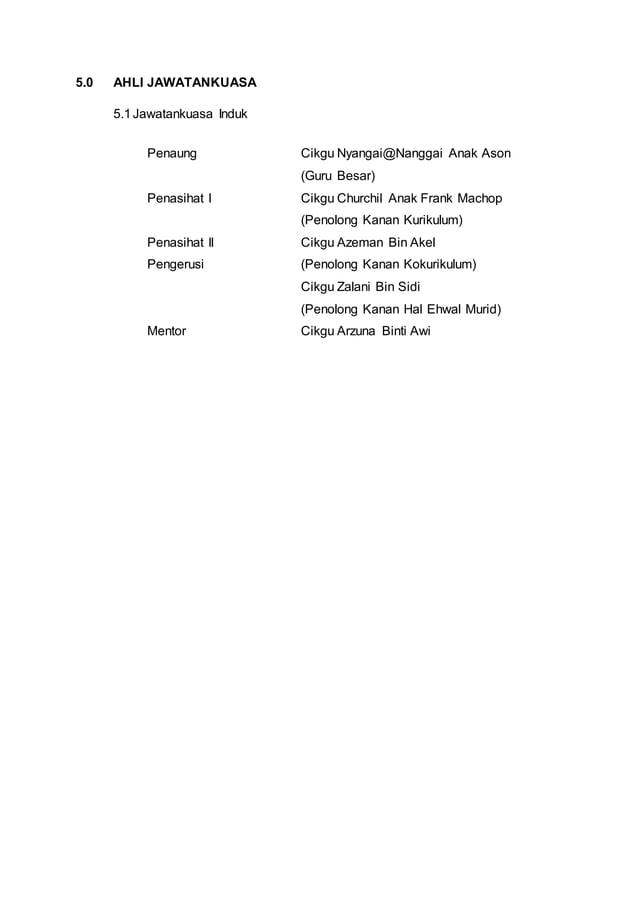 Projek Internship 2 | Kertas Kerja Lagu Sekolah SK St. Andrew | PDF