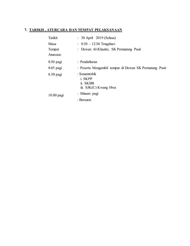 Kertas kerja rimup 2019 | DOCX