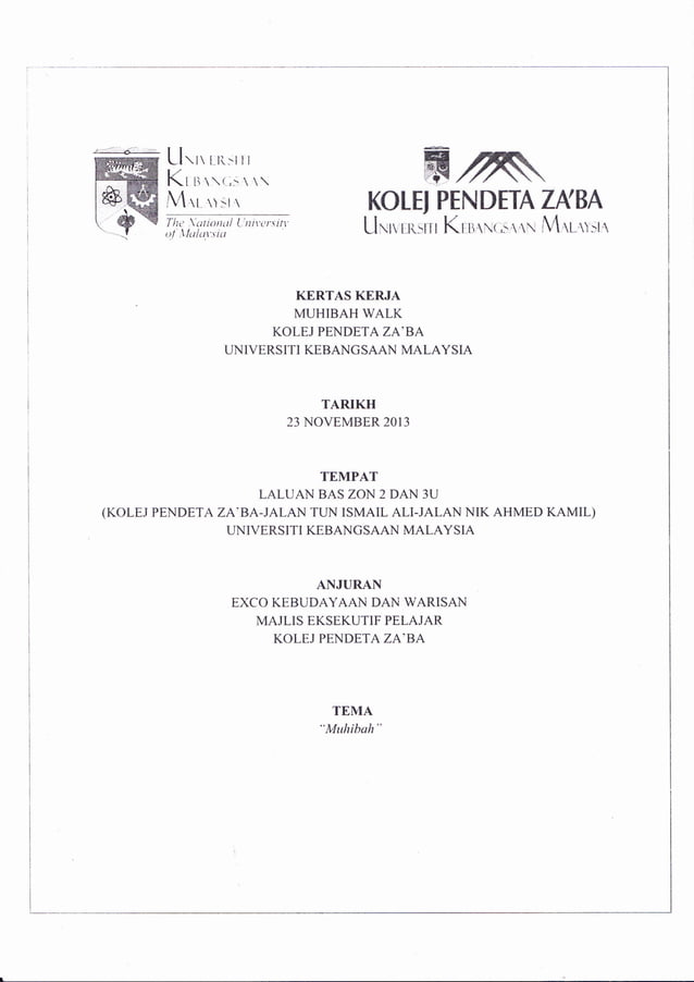 Kertas kerja muhibbah walk | PDF