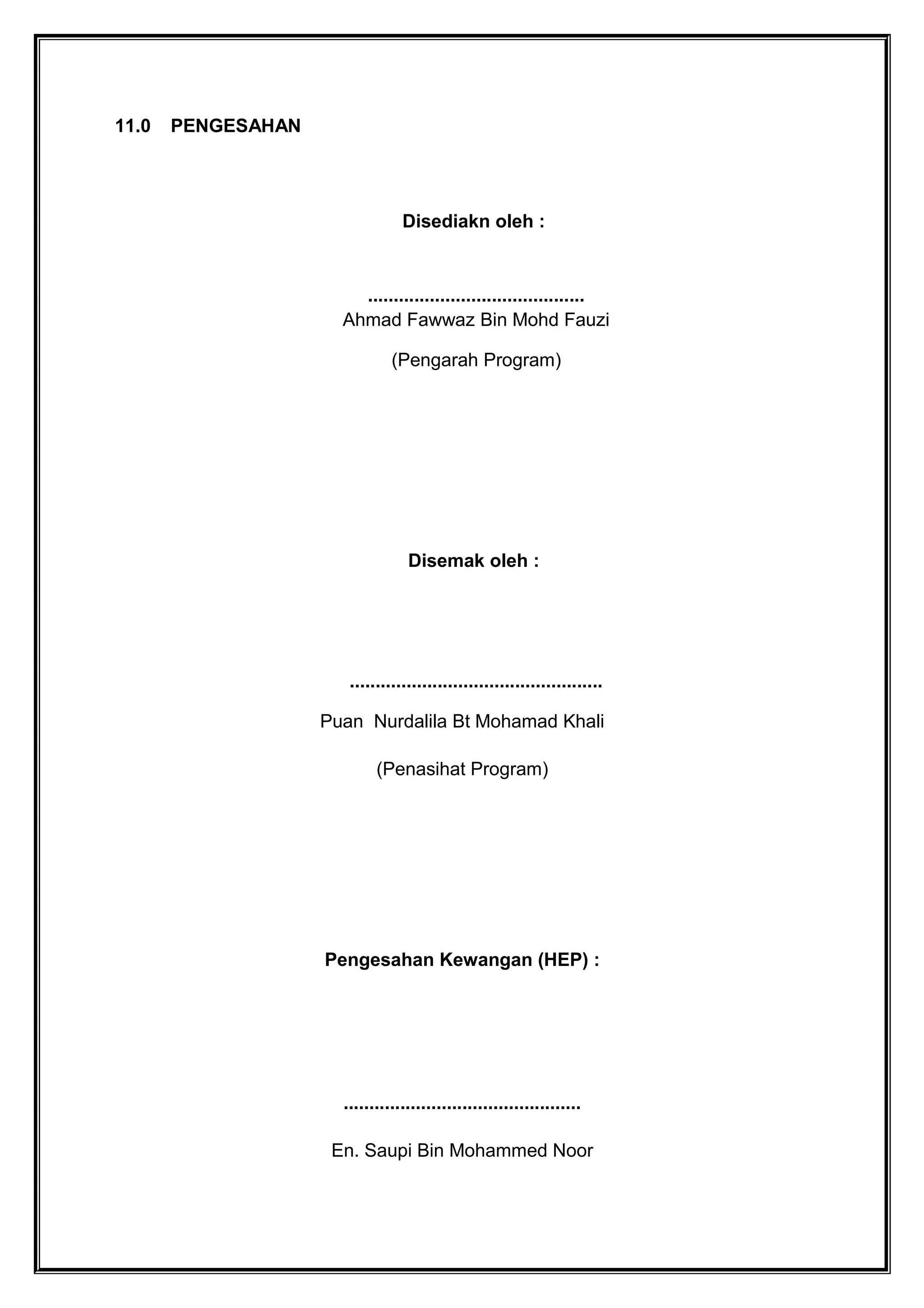 contoh Kertas kerja | DOC