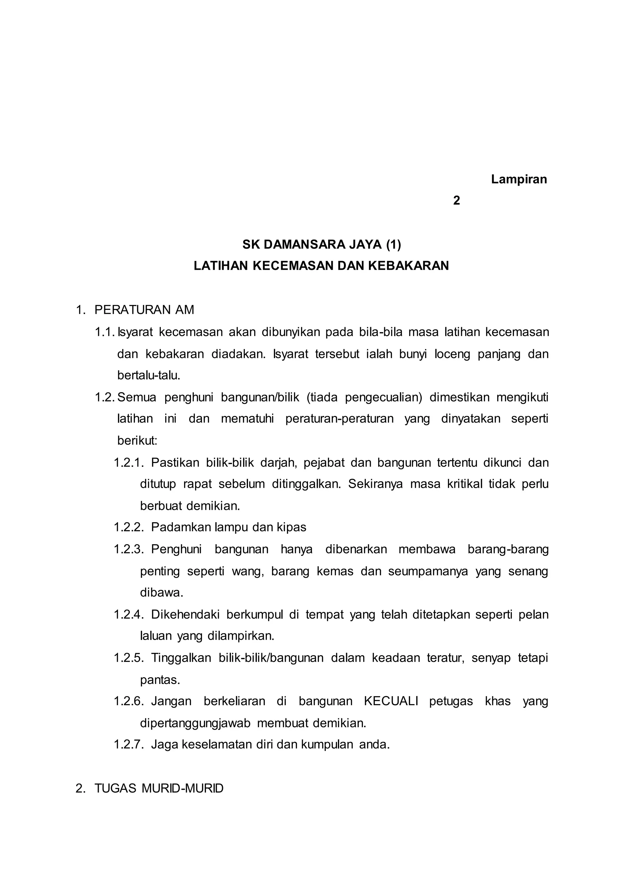 Kertas kerja surat latihan kebakaran-bersama-bomba | DOCX