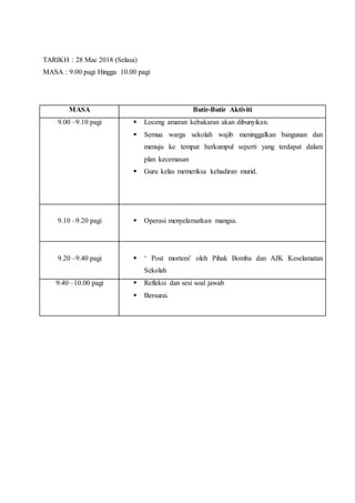 Kertas kerja surat latihan kebakaran-bersama-bomba | DOCX