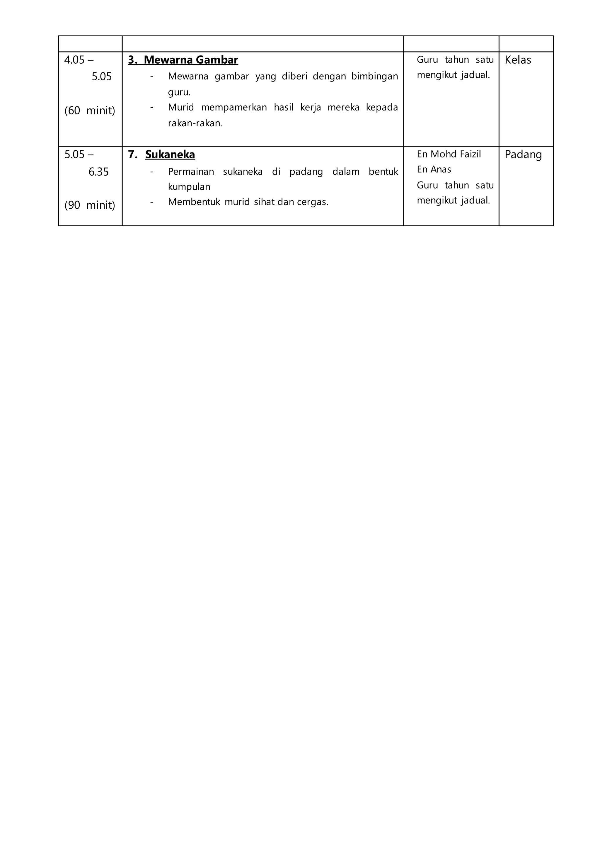 Kertas kerja transisi contoh | DOCX