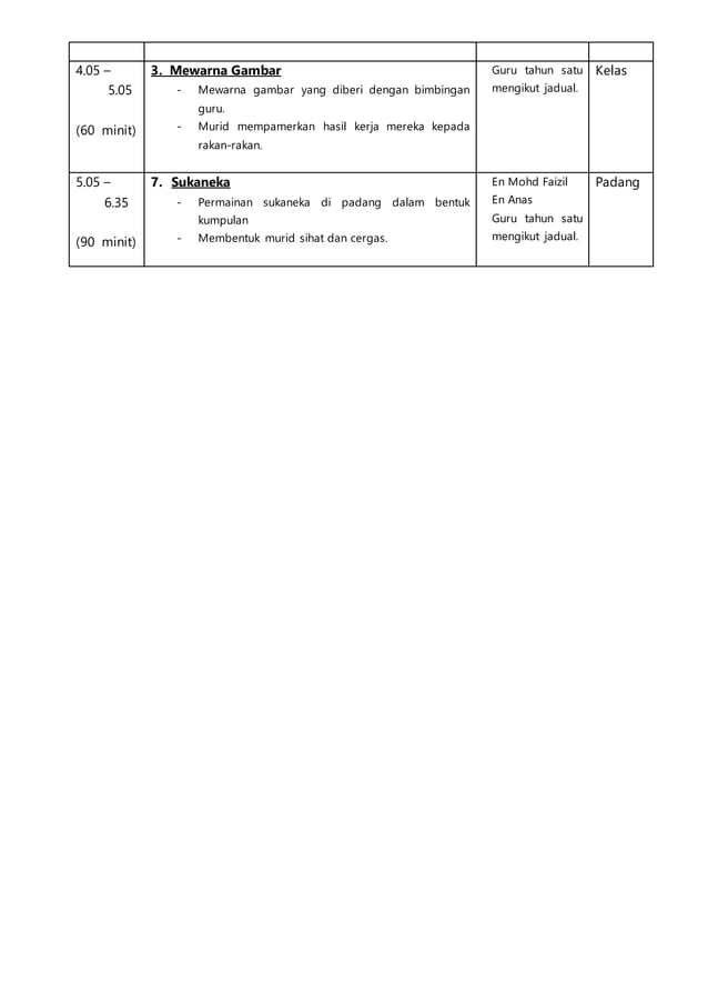 Kertas kerja transisi contoh | DOCX