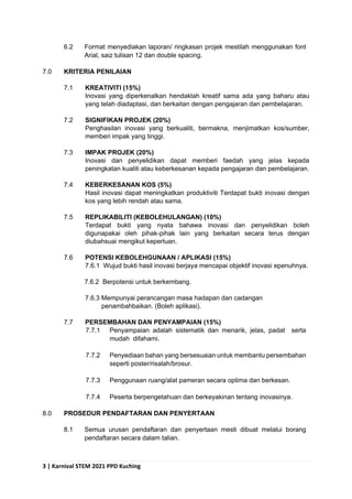 Kertas konsep karnival stem 2021 ppd kuching sekolah rendah | PDF