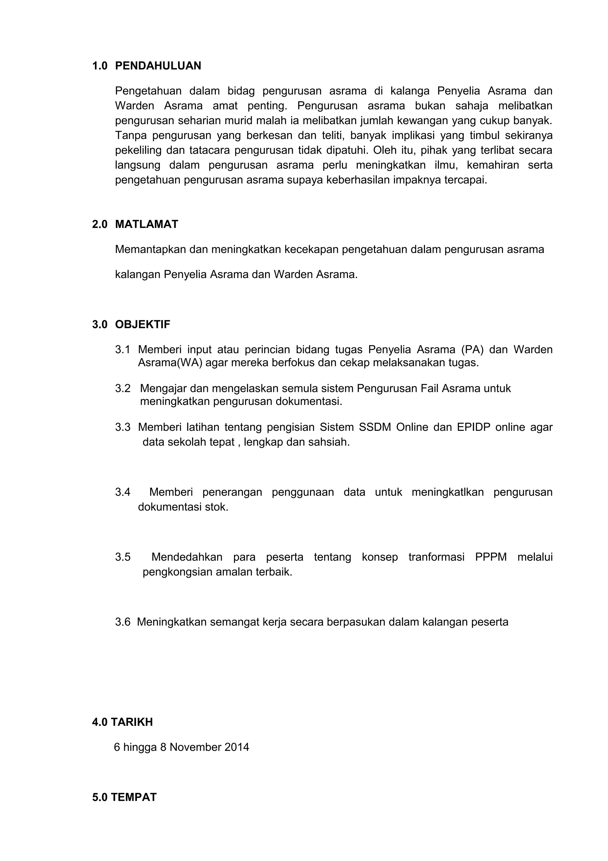 Kertas konsep kursus penyelia dan warden | PDF