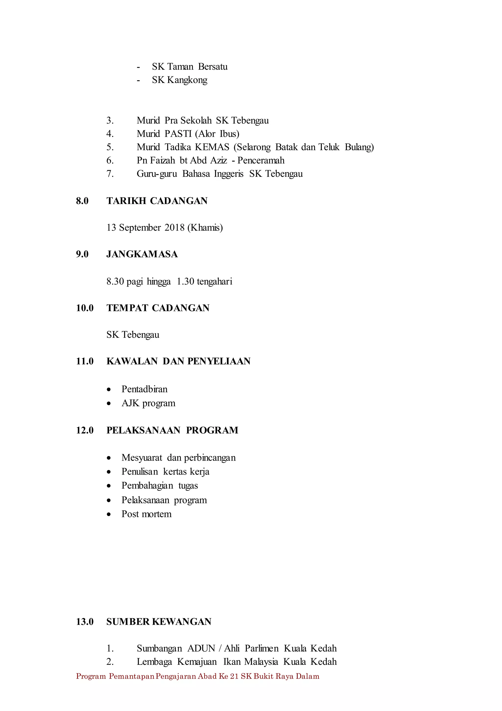 Kertas konsep program pemantapan pengajaran abad ke 21 | DOCX