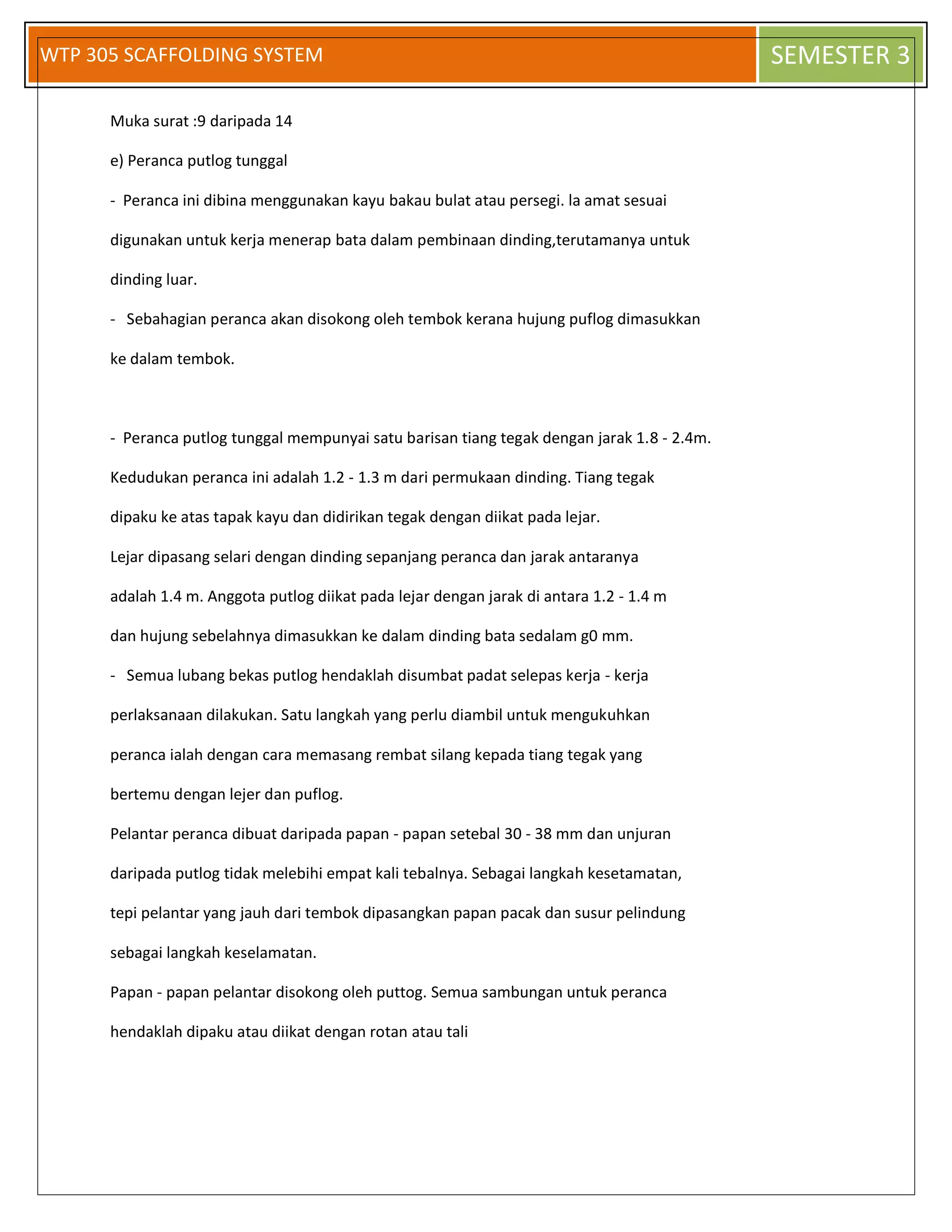 KERTAS PENERANGAN MODUL 305 | PDF