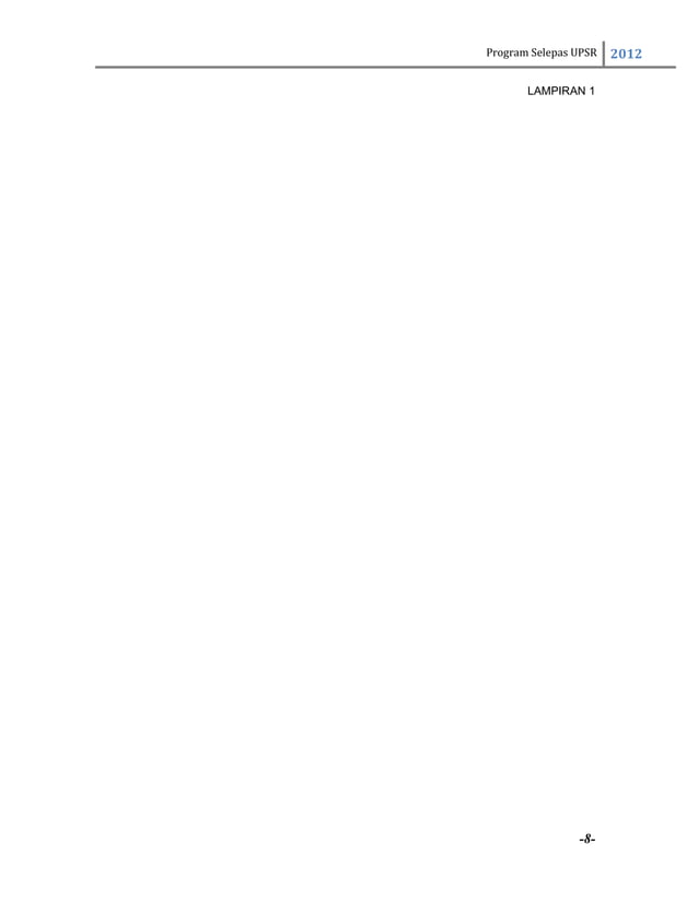 Kertas program lepas upsr | PDF