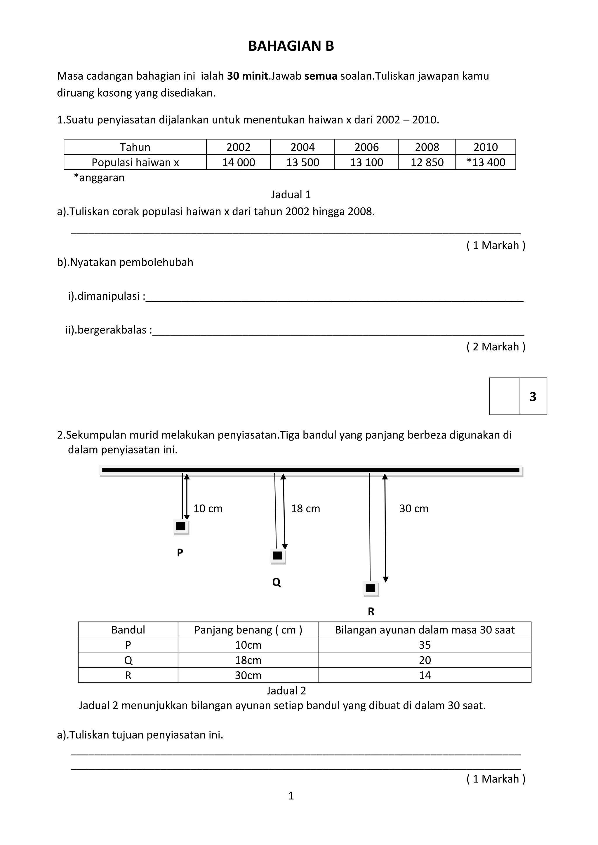 Kertas soalan sains t4 | DOCX