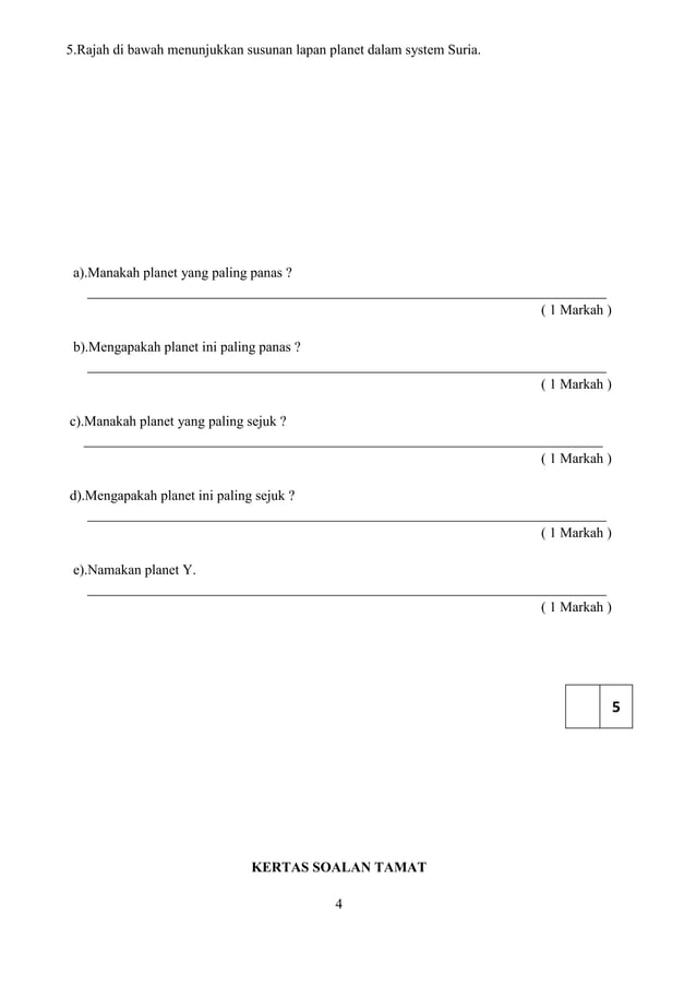 Kertas soalan sains t4 | DOCX
