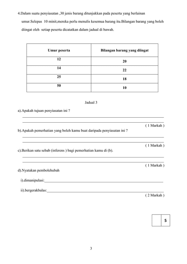 Kertas soalan sains t4 | DOCX