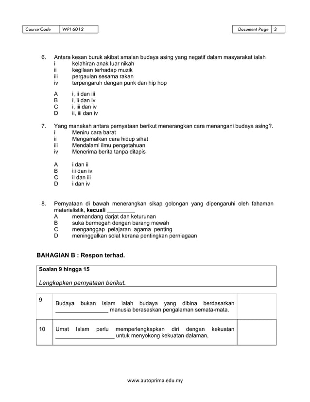 Pengajian Islam -Kertas tugasan 5 | PDF