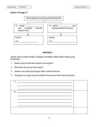 Pengajian Islam -Kertas tugasan 6.2 | PDF
