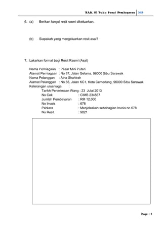 Kertas tugasan buku tunai pembayaran | DOCX