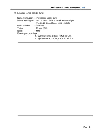 Kertas tugasan buku tunai pembayaran | DOCX