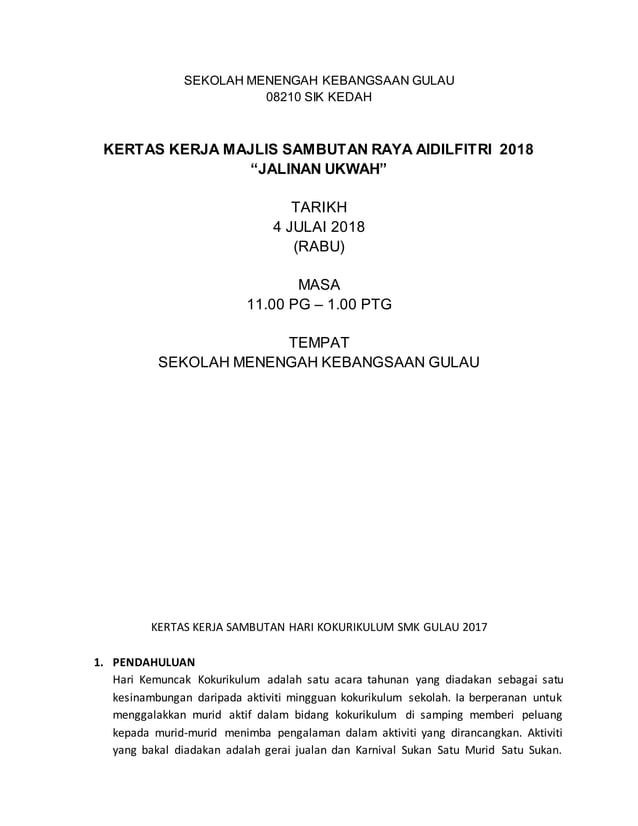 Kerts kja sambutn hari raya | PDF
