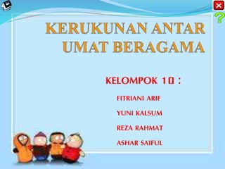 Kerukunan antar umat beragama | PPTX