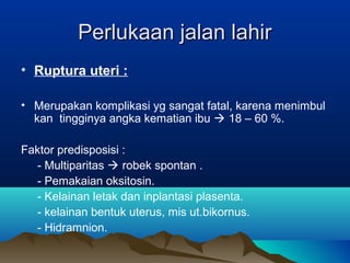 Kerusakan jalan lahir | PPT