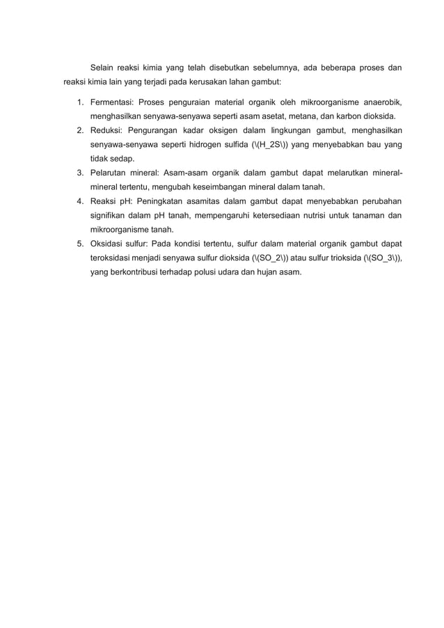 KERUSAKAN LAHAN GAMBUT ANALISIS FAKTOR-FAKTOR YANG MEMPENGARUHI DAN STRATEGI PENGELOLAAN UNTUK ...