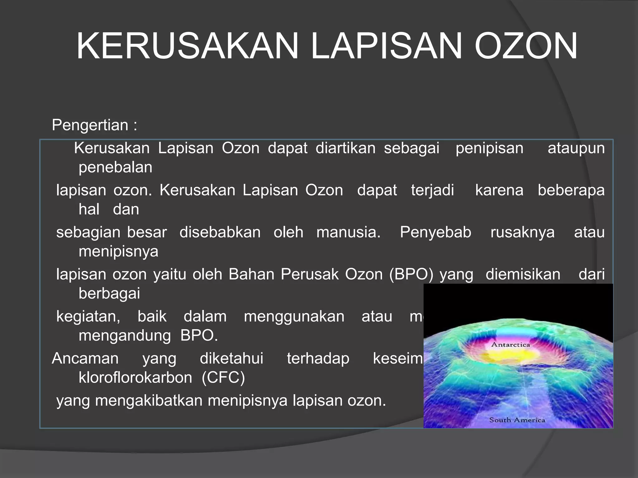 Kerusakan lapisan ozon1 | PPTX
