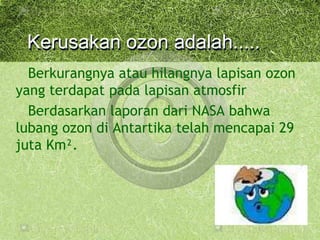 Kerusakan ozon | PPT