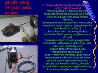 Kerusakan pada mouse dan ca ra memperbaiki nya | PPT