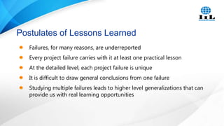 Project Disasters, Lessons Learned, and Leadership Opportunities | PPTX