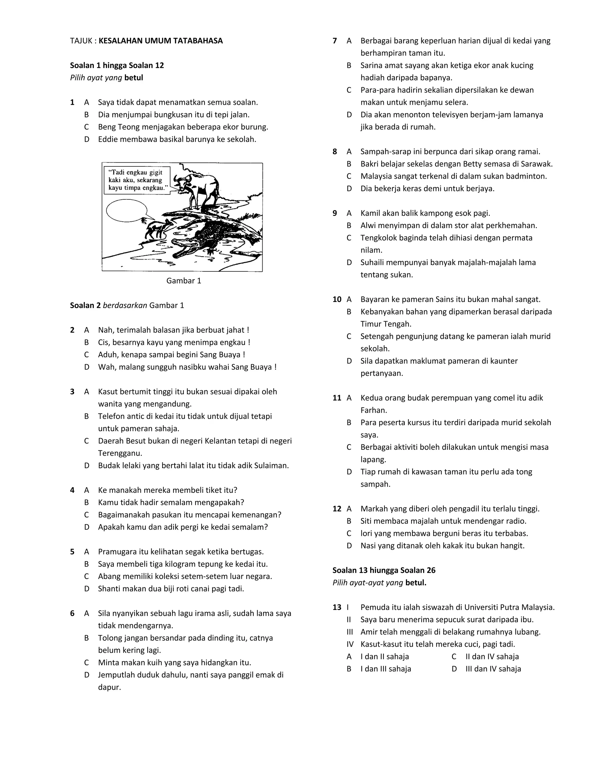 Kesalahan umum tatabahasa 2 | DOC