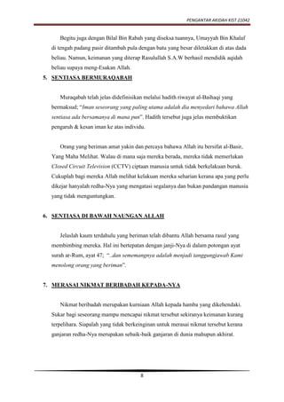 Kesan & pengaruh iman terhadap kehidupan manusia | DOCX