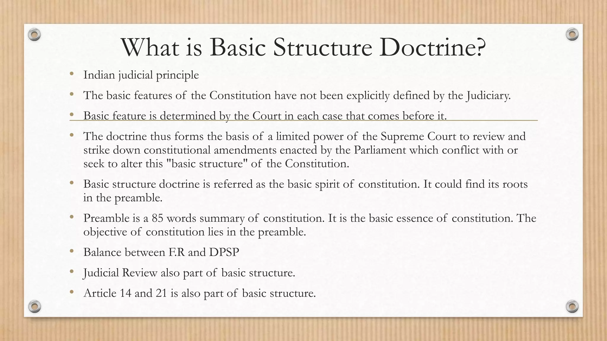 Kesavananda bharati case ppt | PPTX