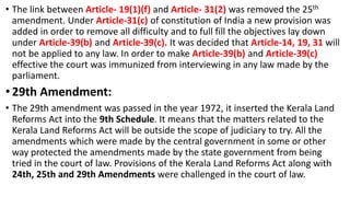 Kesavananda Bharati Sripadagalvaru and others v State of Kerala (brief ...