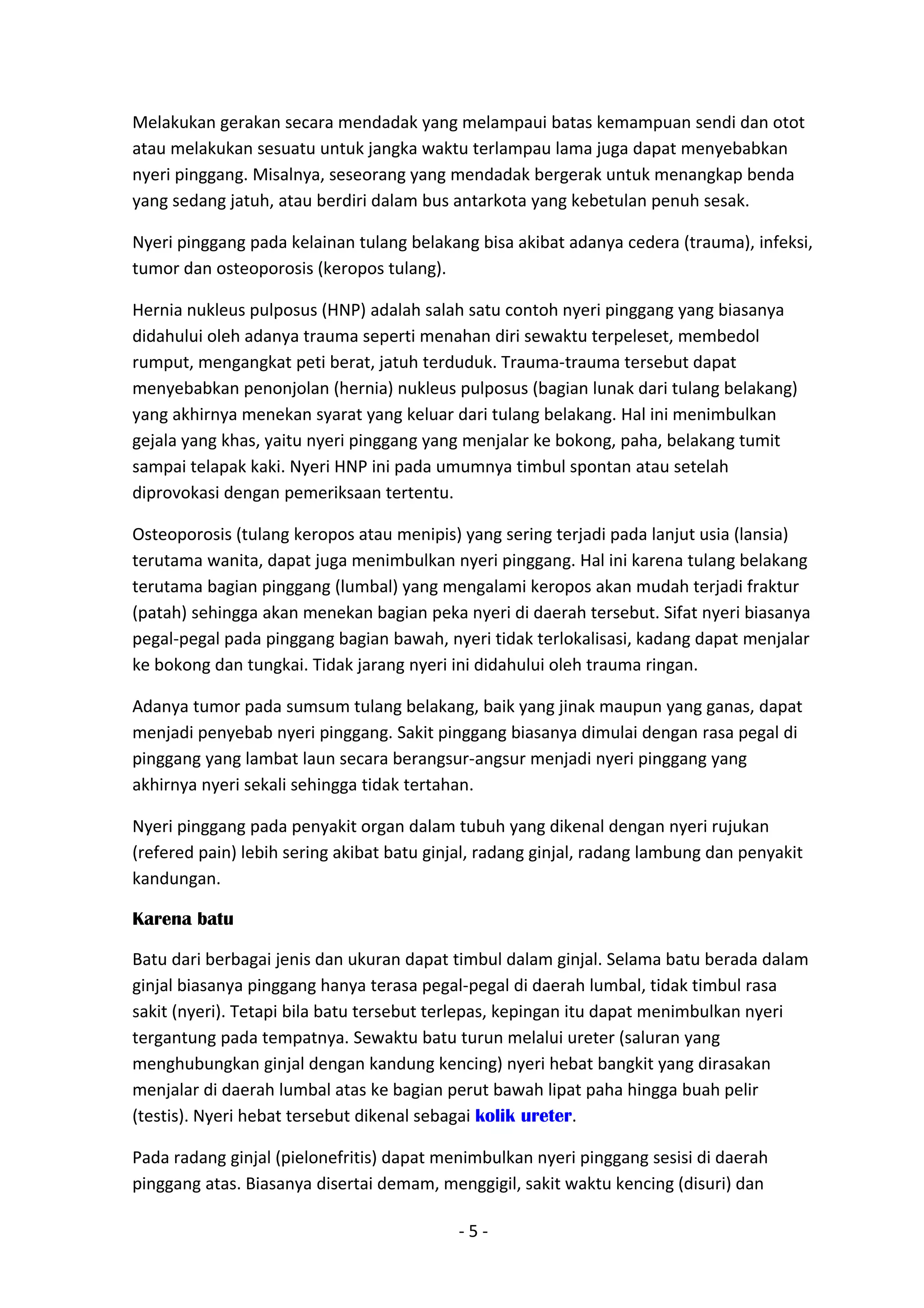 Kesehatan 3 kencing batu | DOC