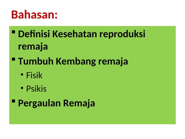 KESEHATAN REPRODUKSI REMAJA materi .ppt