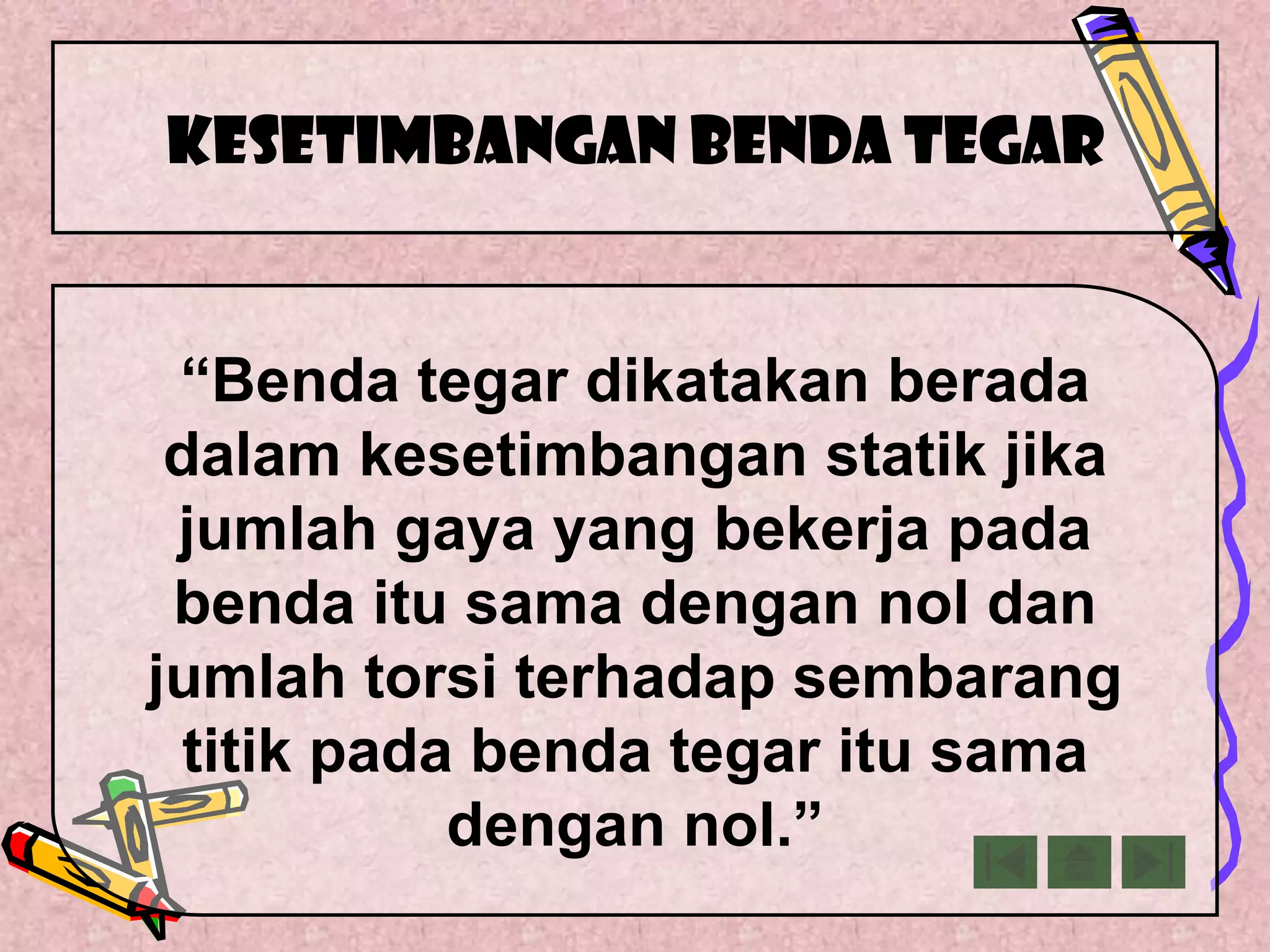 Kesetimbangan Benda Tegar | PPTX