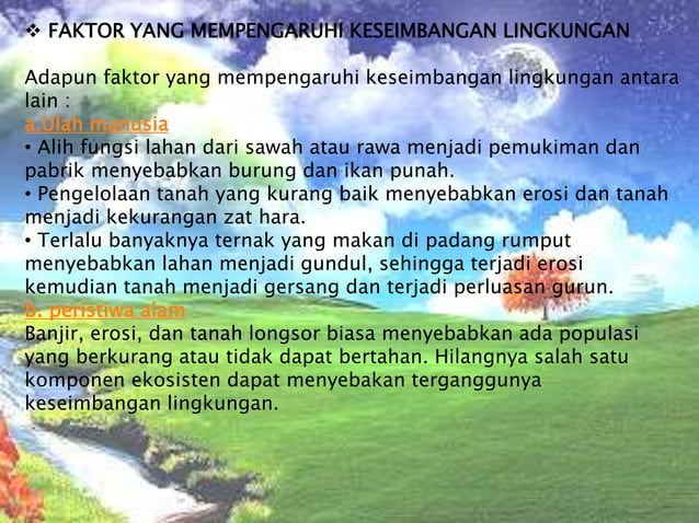 Keseimbangan lingkungan | PPTX