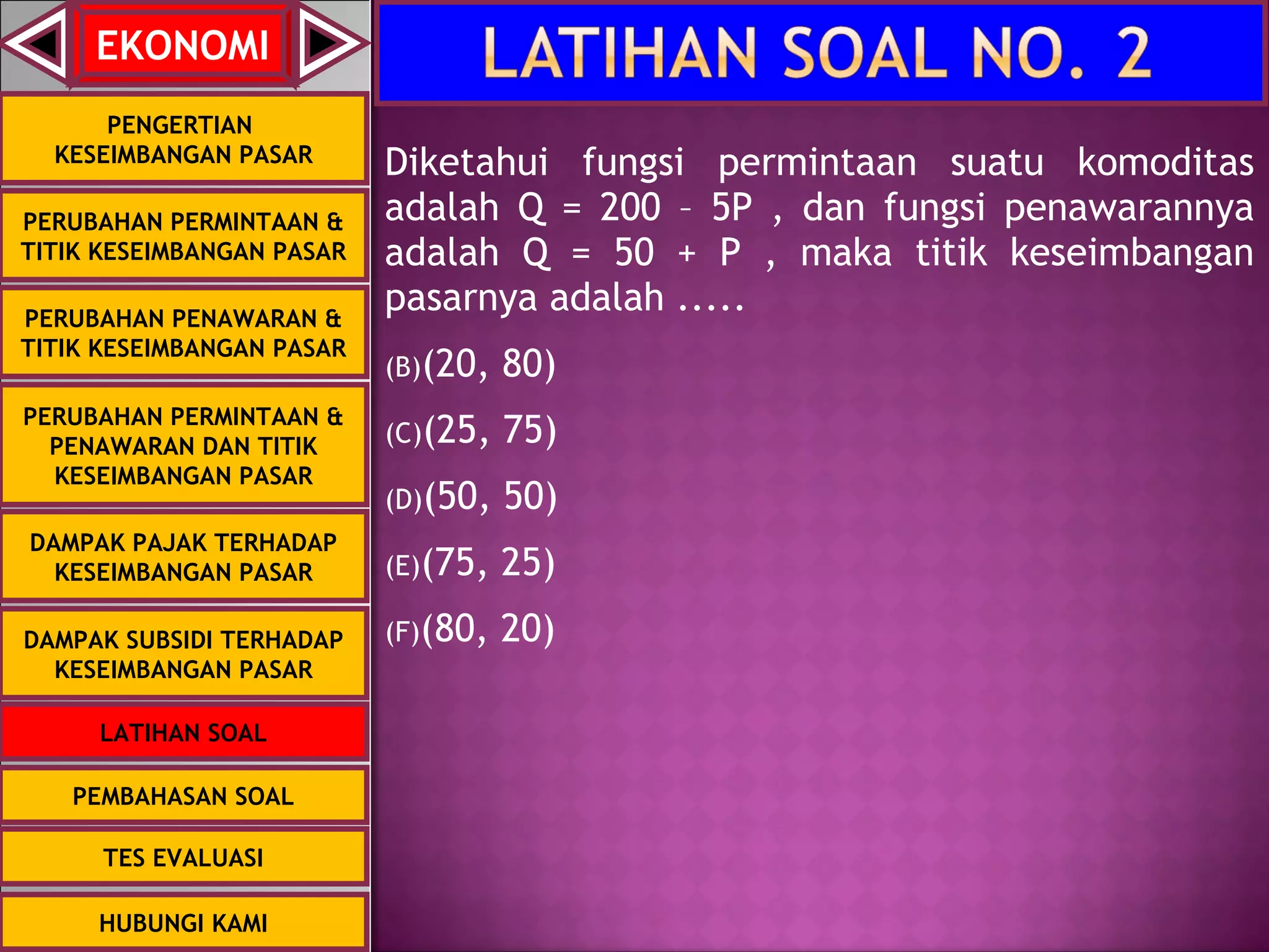 Keseimbangan pasar (market equilibrium) | PPS