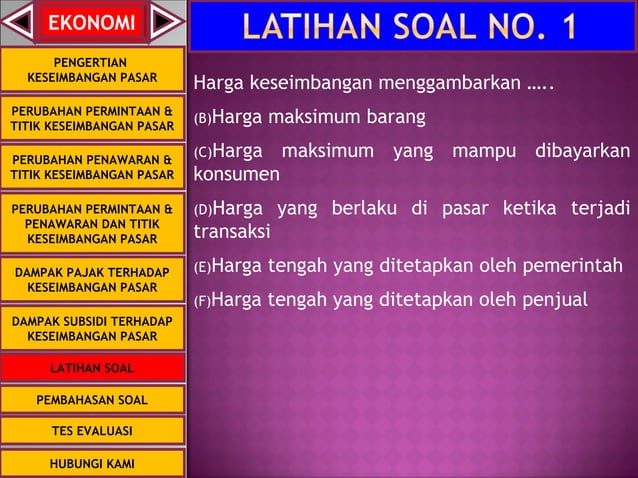 Keseimbangan pasar (market equilibrium) | PPS