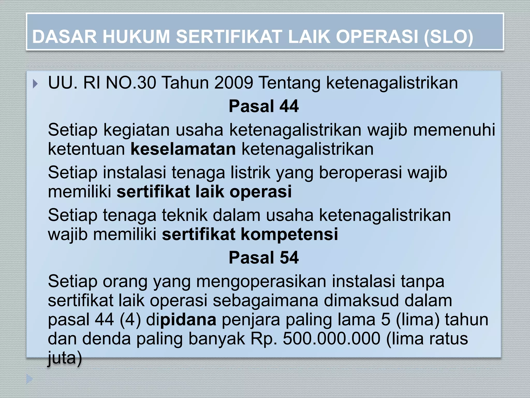Keselamatan Instalasi Listrik | PPTX