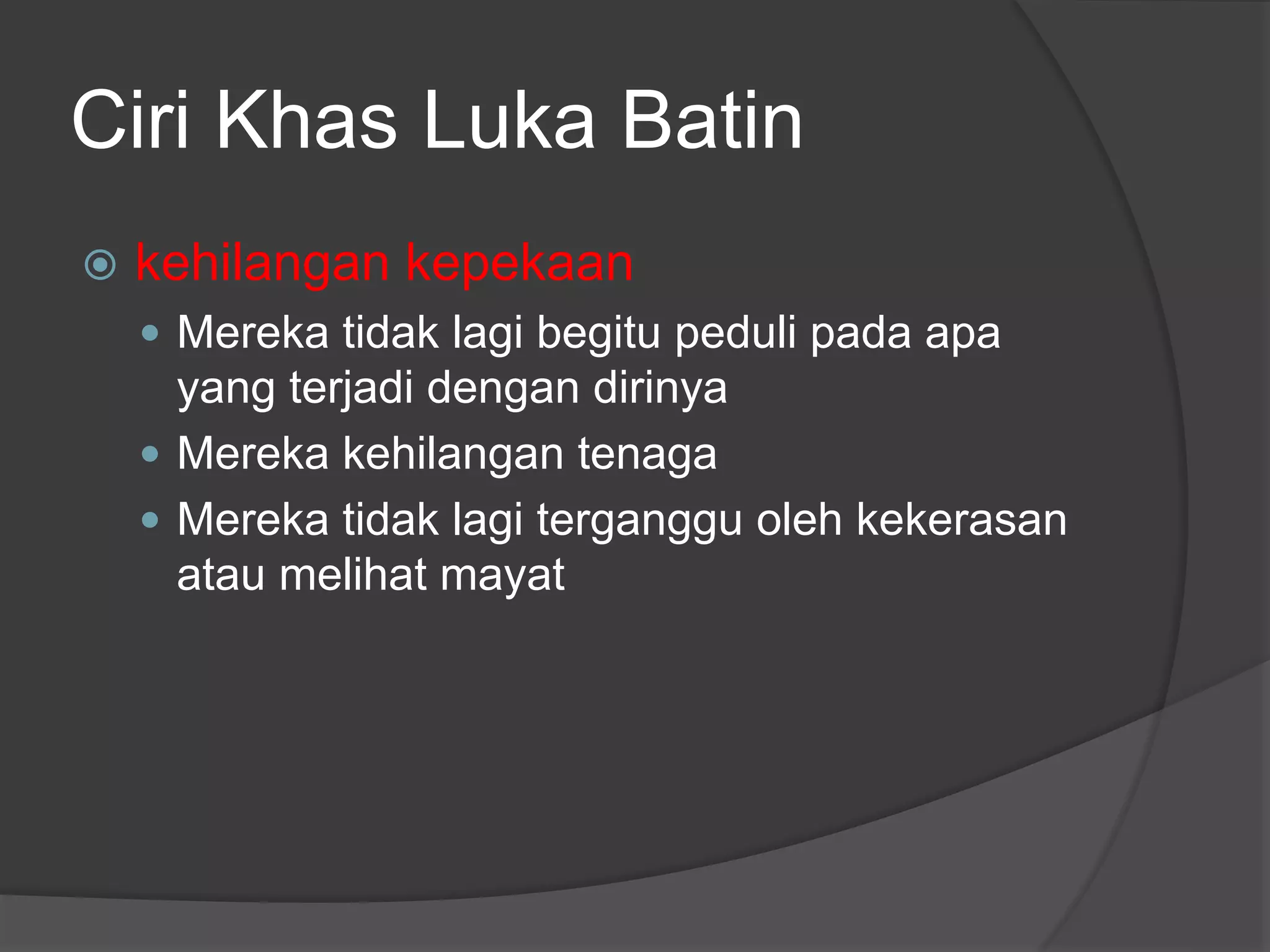 Kesembuhan Luka Batin | PPTX