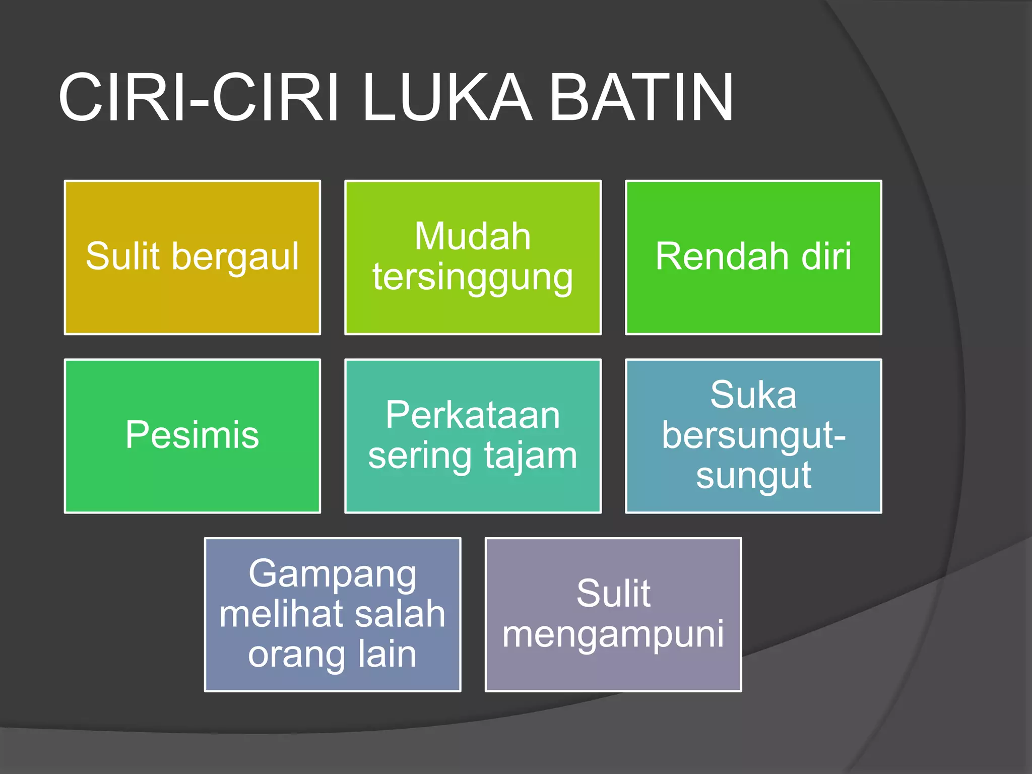 Kesembuhan Luka Batin | PPTX