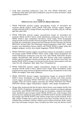 Contoh Perjanjian Kesepakatan Uang Tali Asih Hak Ulayat (Beli ...