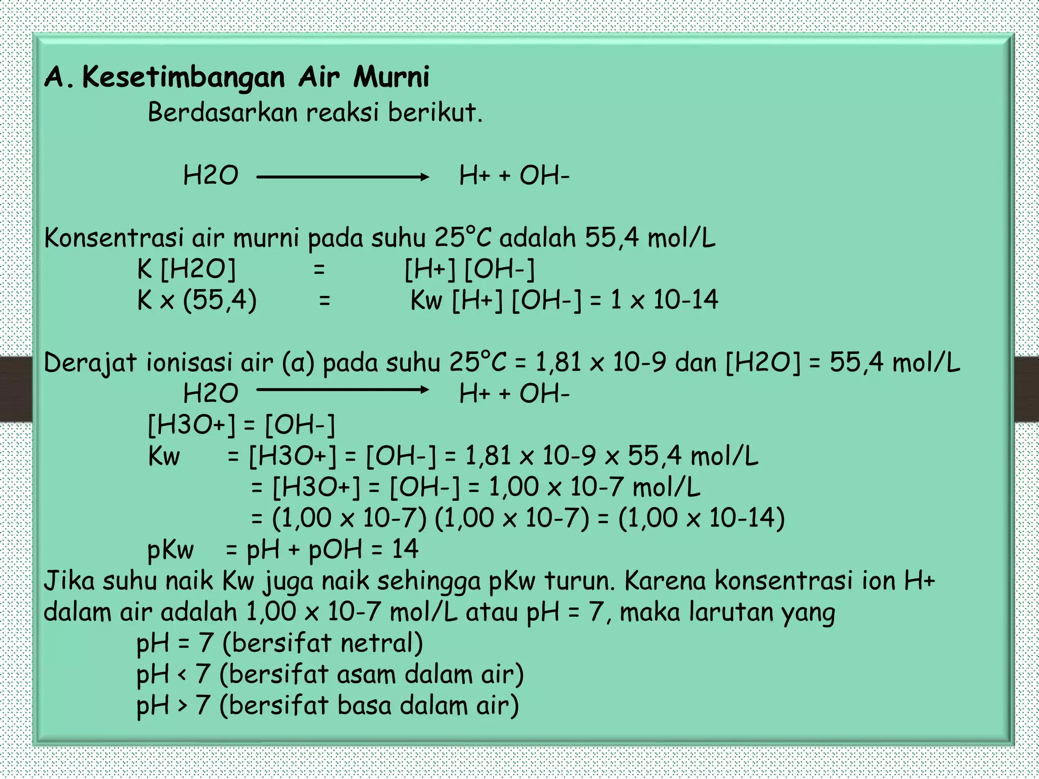 Kesetimbangan asam basa KLP.8 | PPTX