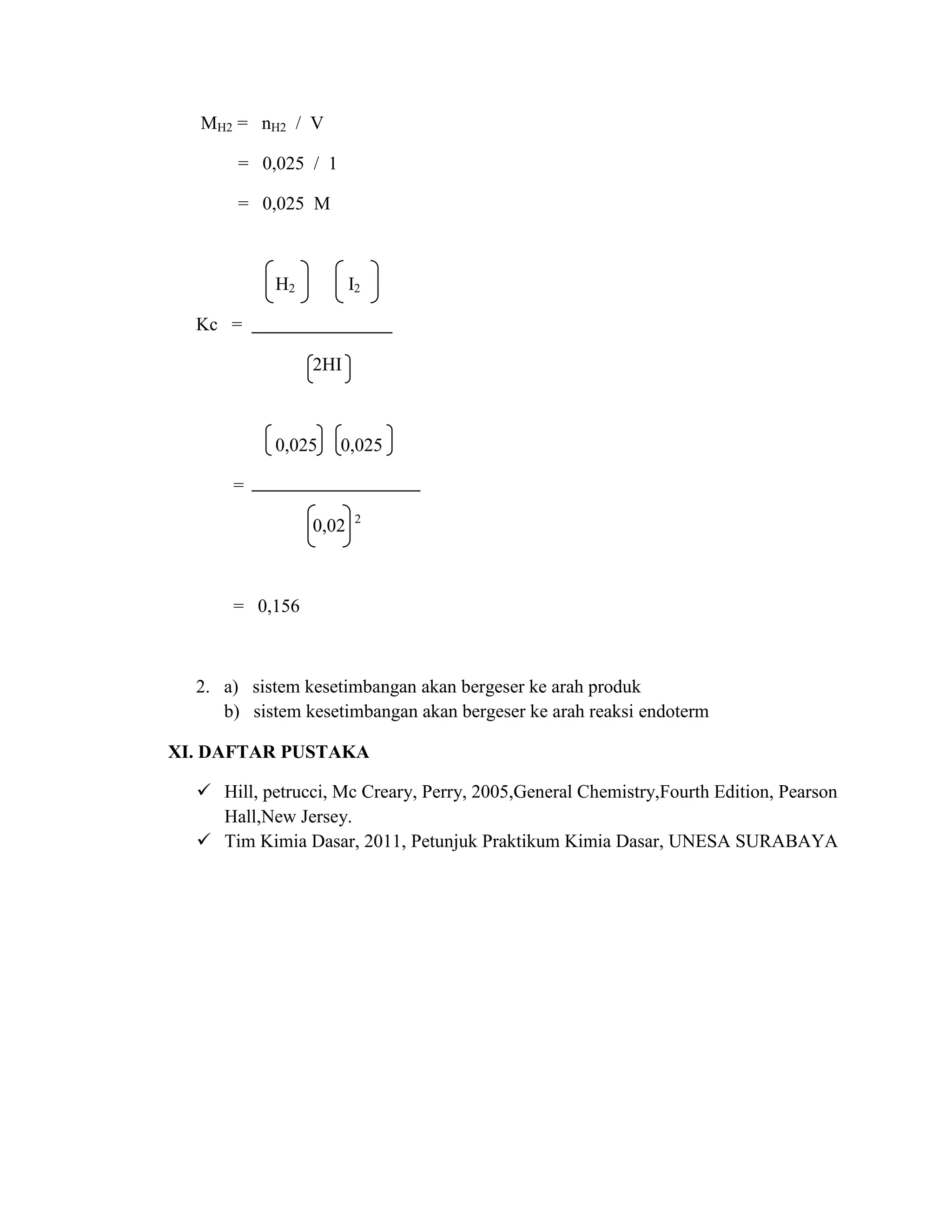 Kesetimbangan kimia | DOCX