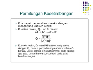 Materi Kesetimbangan KImia dalam Pembelajaran Kimia | PPT