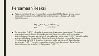 Kesetimbangan kimia [autosaved] | PPTX