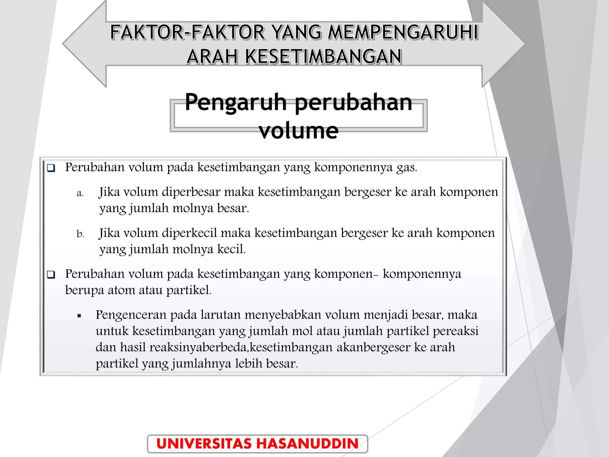 Kesetimbangan kimia itp unhas klp.8 | PPTX